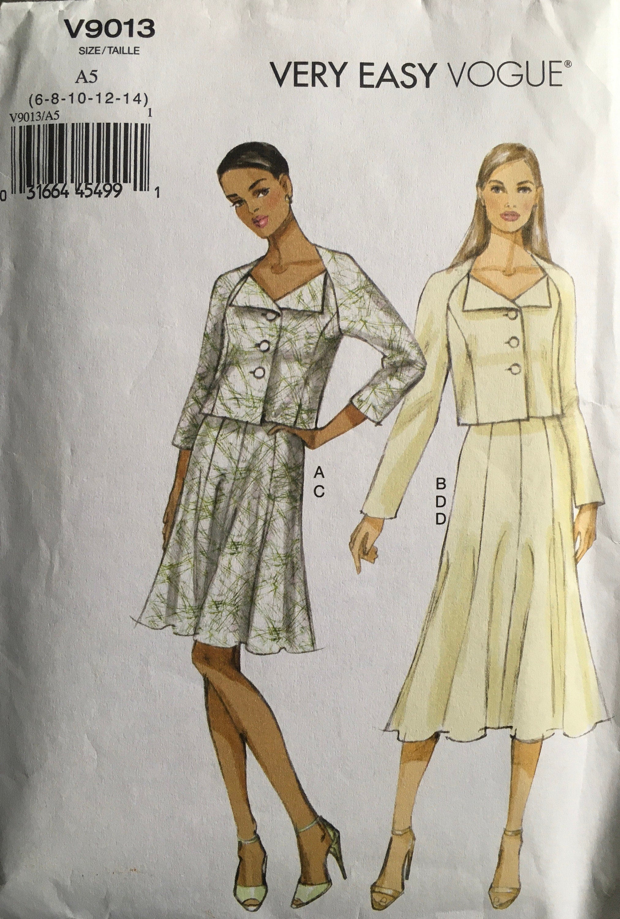 Vogue 9013 Sewing Pattern (Vintage) CUT – ANAPACLOTHING